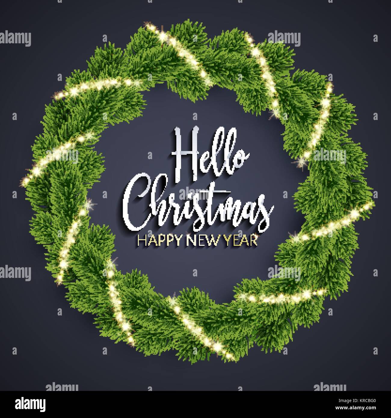 Green branches fir tree Stock Vector Images - Alamy