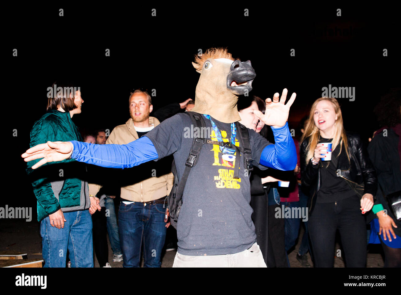 Party people are dancing, drinking and having fun at the annual block ...