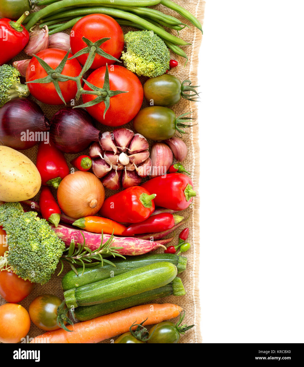Colorful vegetables border Stock Photo - Alamy