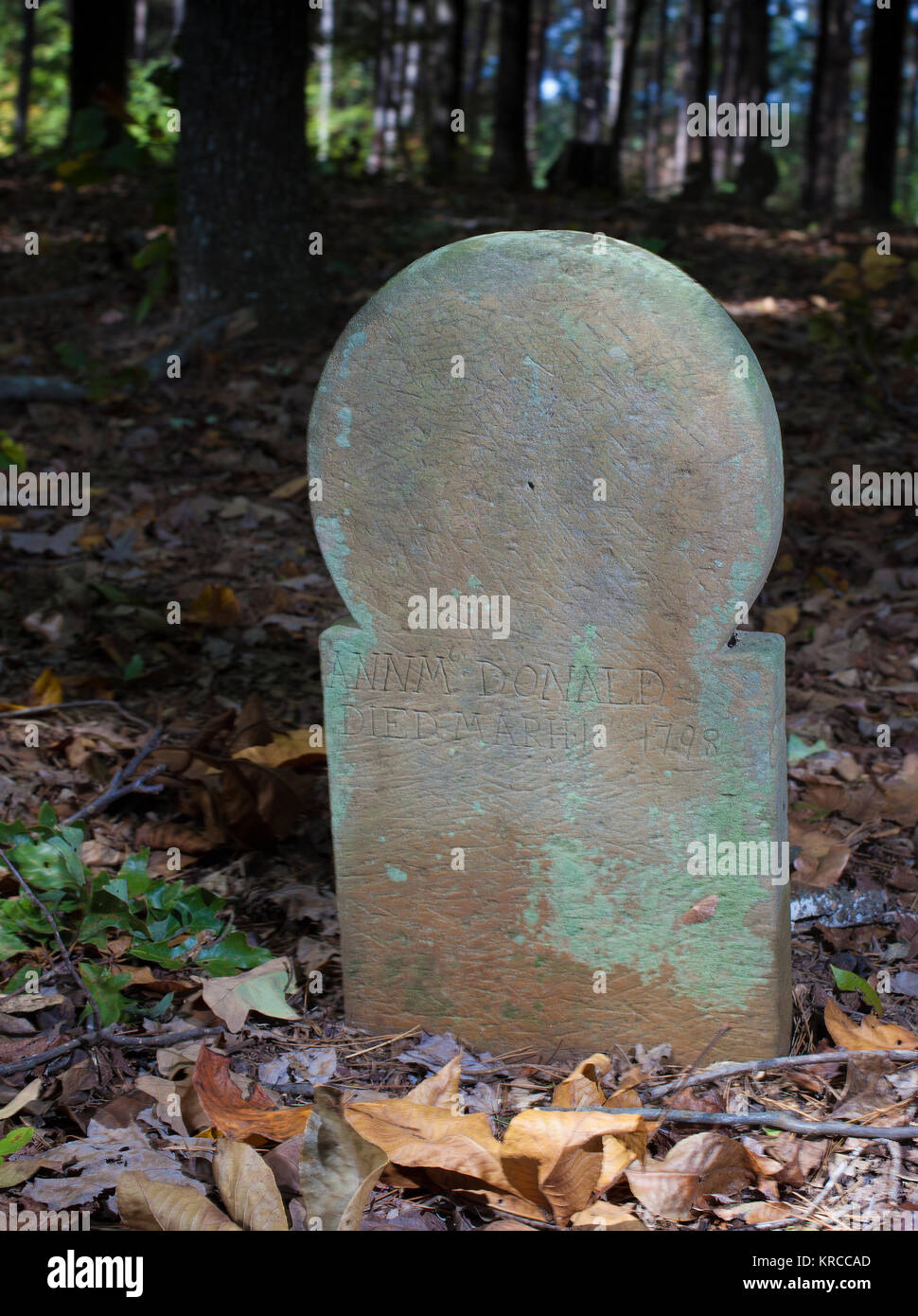 Tombstone from 200 years ago in the old Scottish cemetery Stock Photo ...