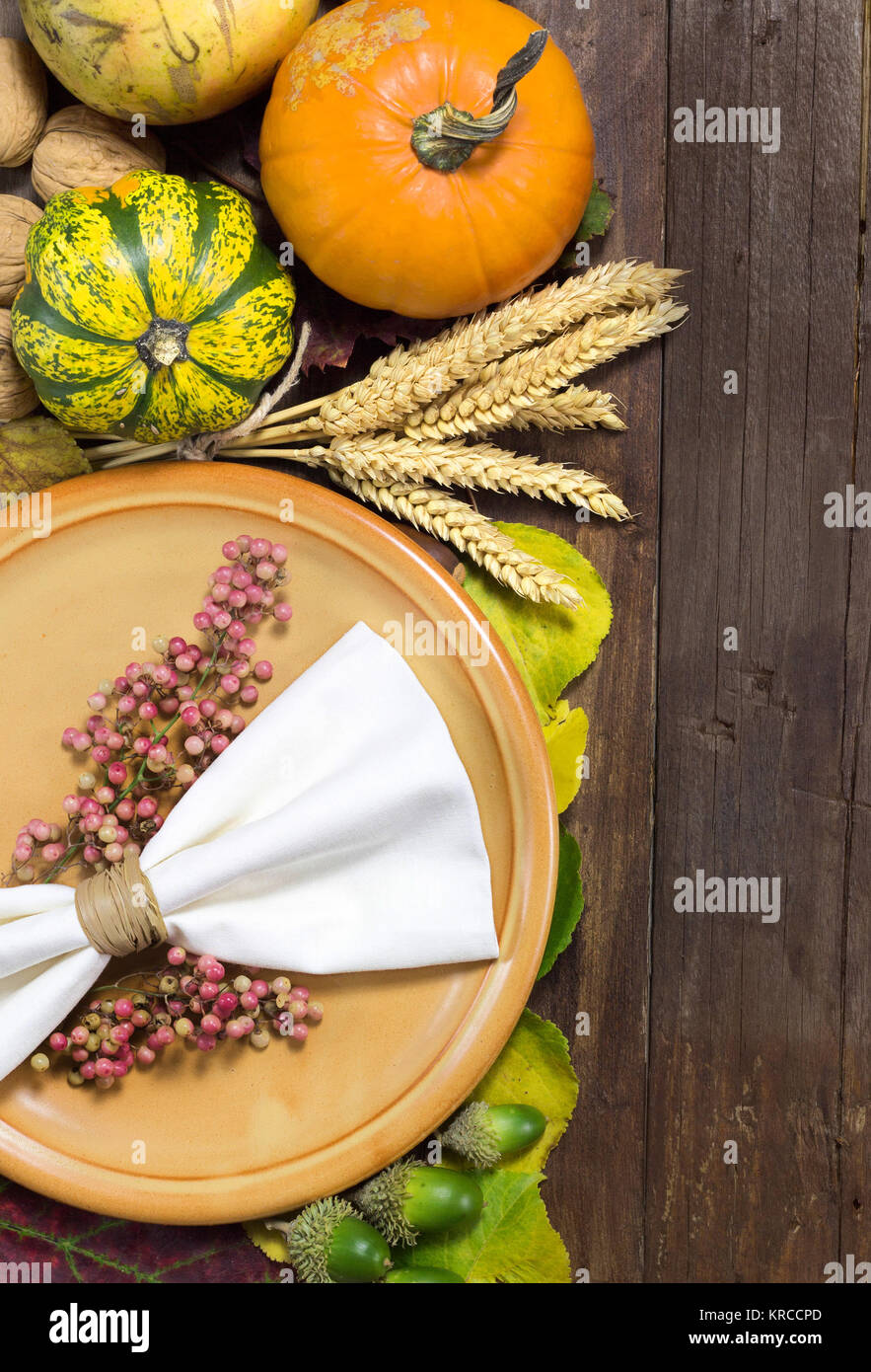 Autumn table setting Stock Photo - Alamy