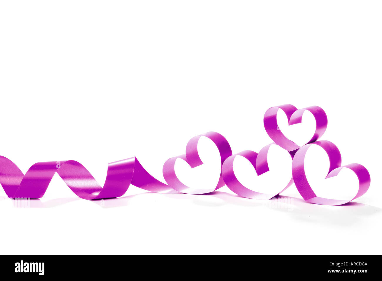 Heart ribbons Cut Out Stock Images & Pictures - Alamy