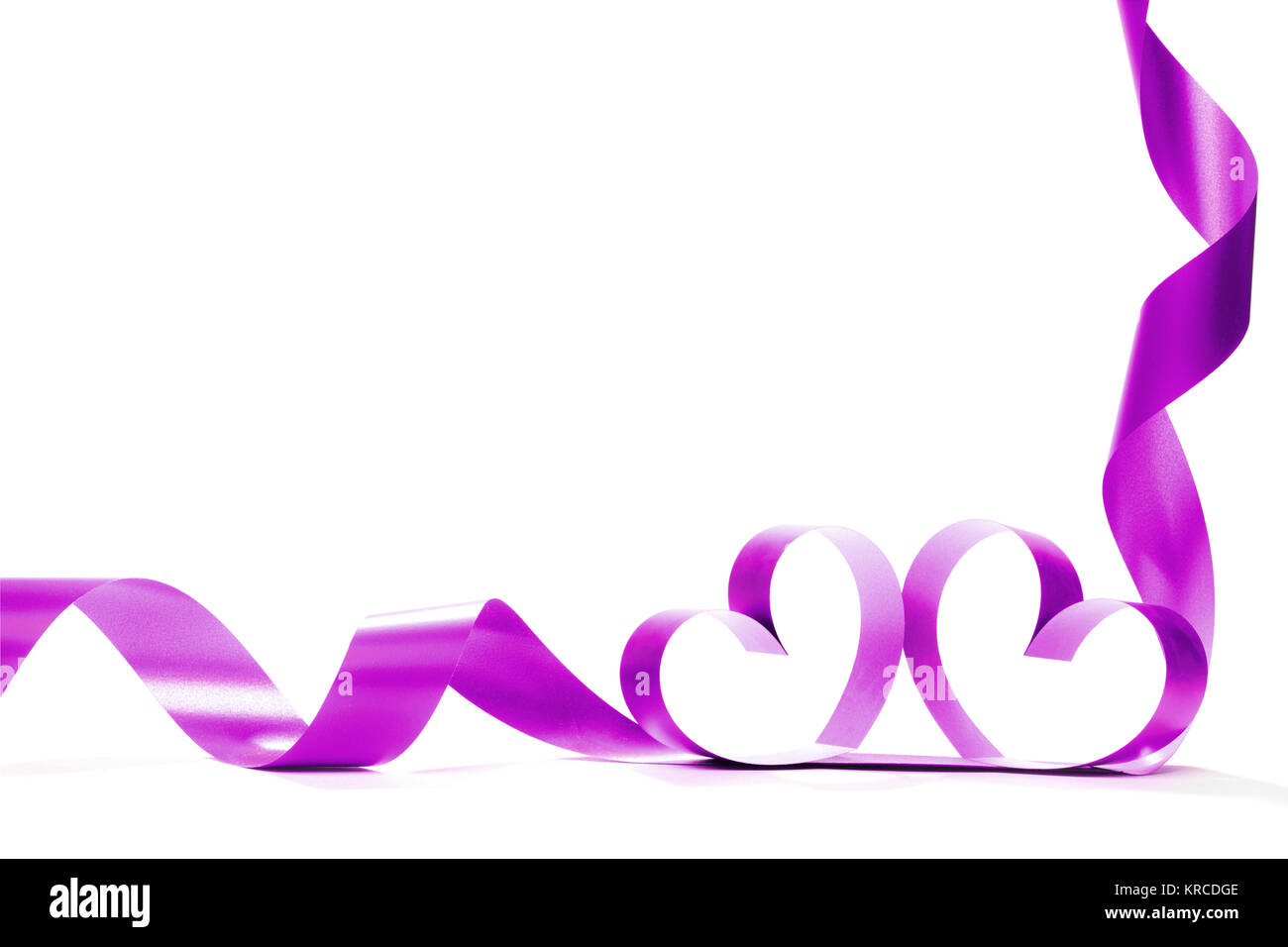 Ribbons shaped as hearts on white Stock Photo - Alamy