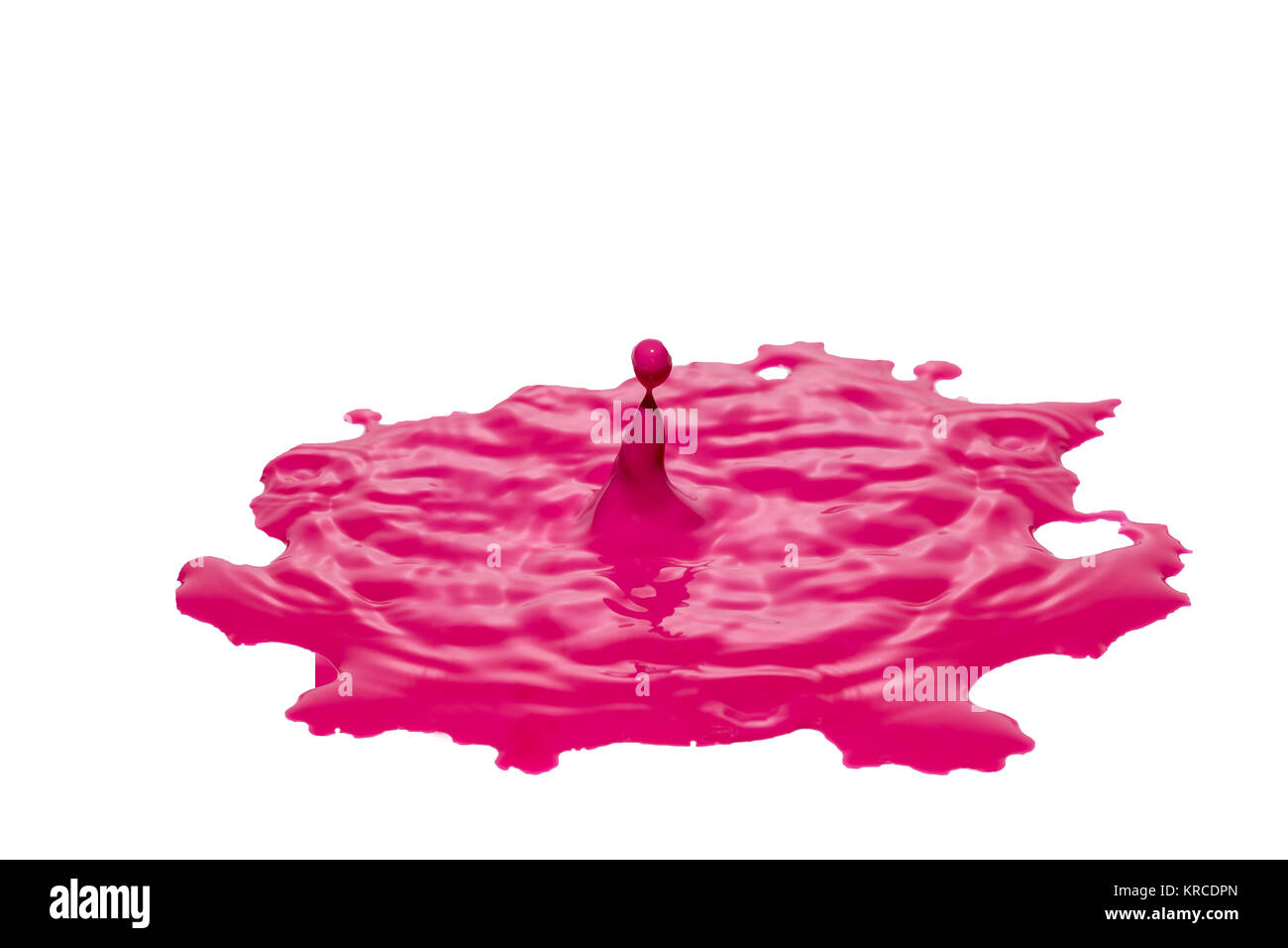 Impact of pink color water drop isolated Stock Photo - Alamy