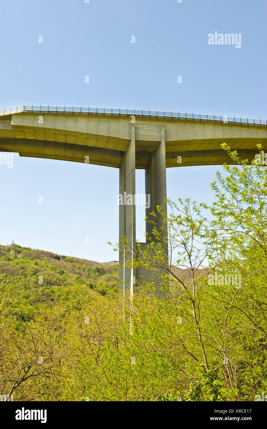 Turchino Pass: viaduct of Flower Highway, Liguria, Italy Stock Photo ...