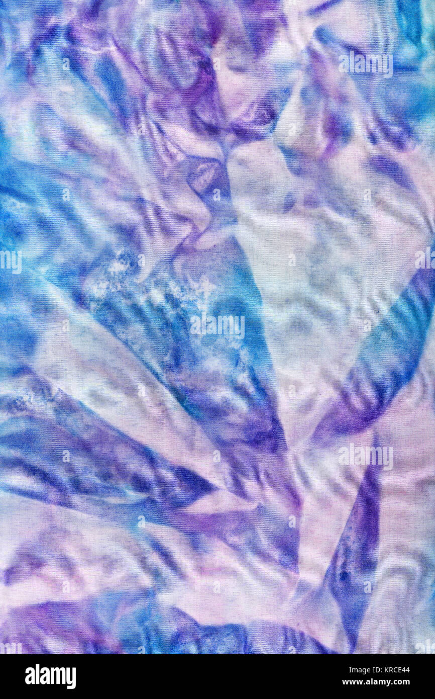abstract blue and violet pattern on silk batik Stock Photo - Alamy