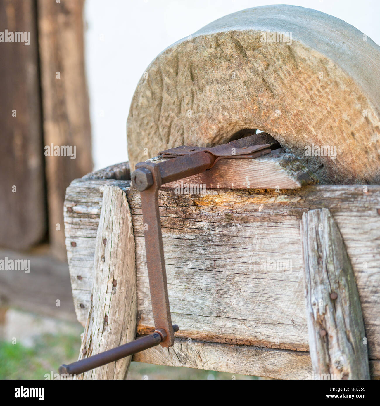 The old grindstone Stock Photo - Alamy