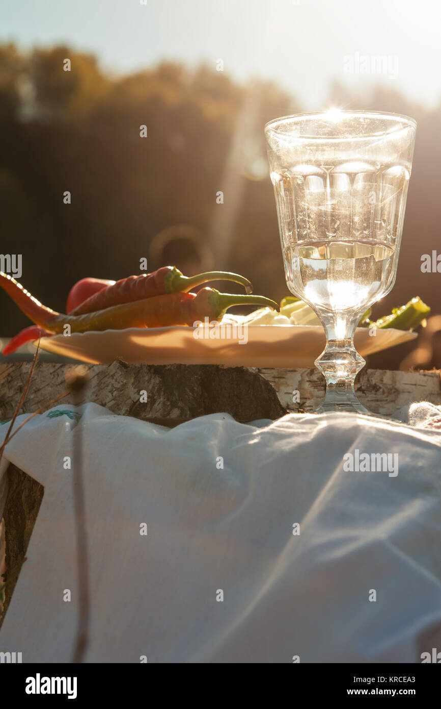 Russian vodka in small glass Stock Photo - Alamy