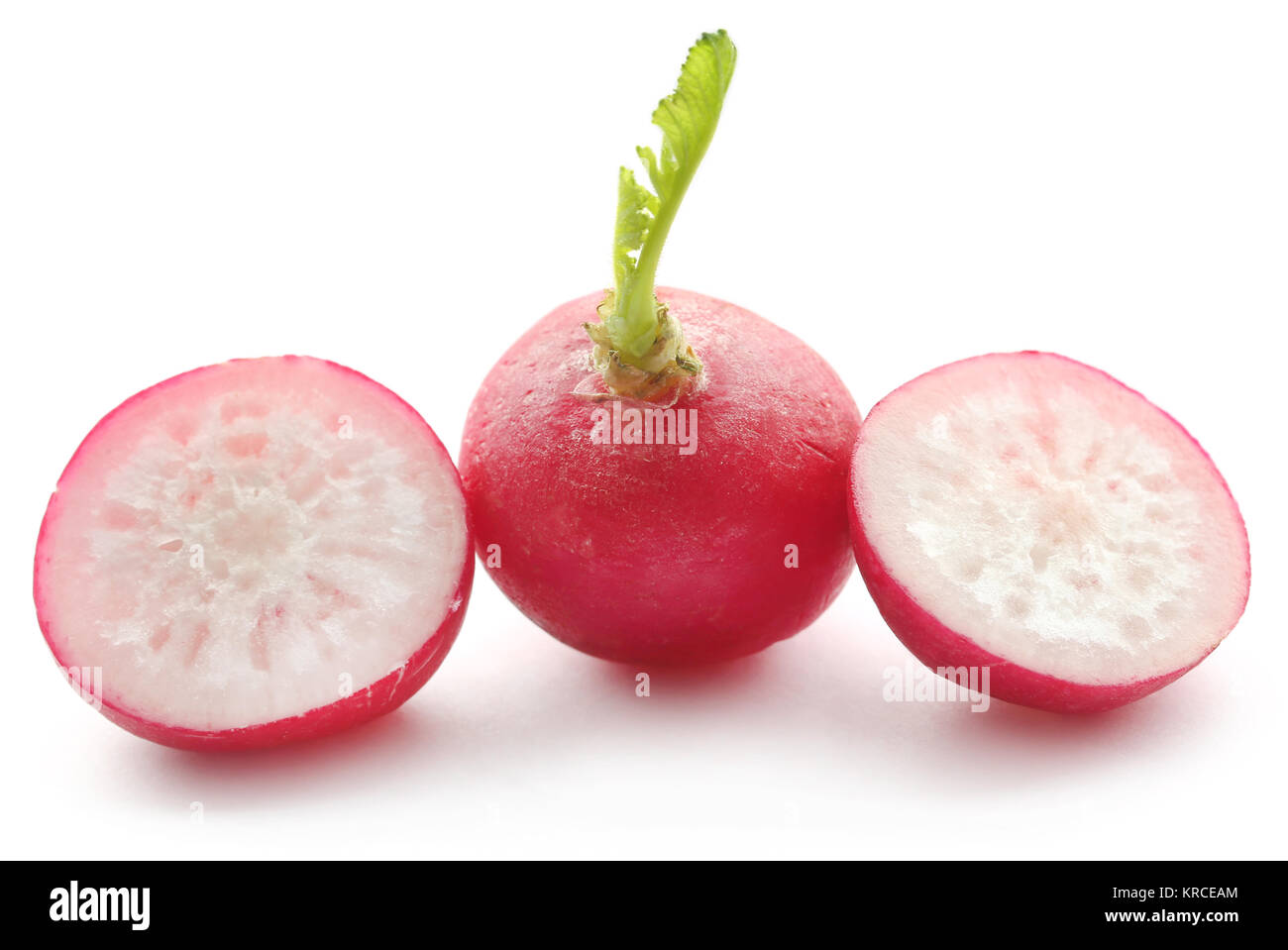 Fresh small radish over white background Stock Photo - Alamy
