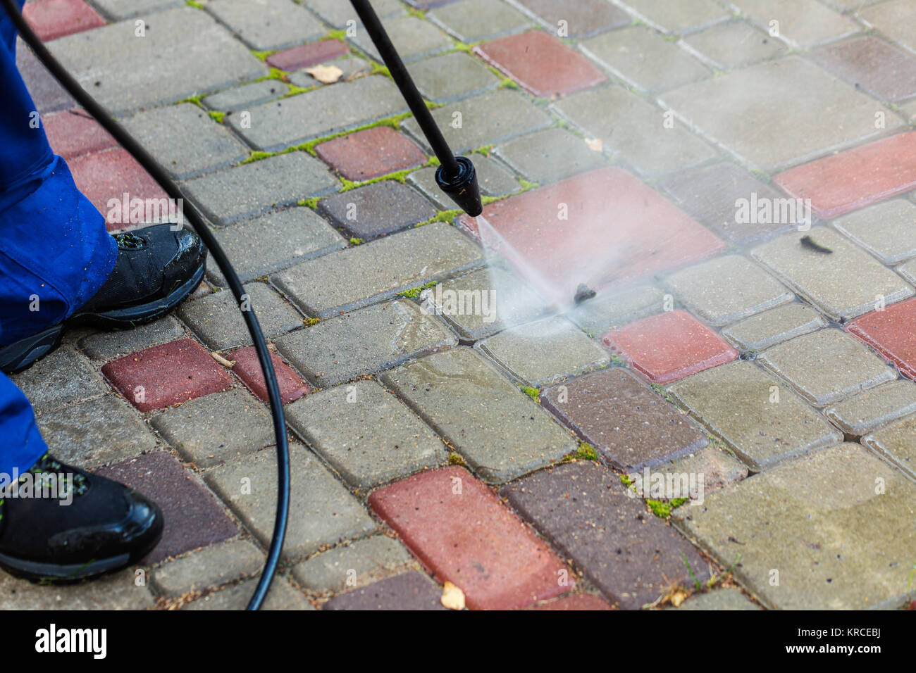 Washing concrete pavement hi-res stock photography and images - Alamy