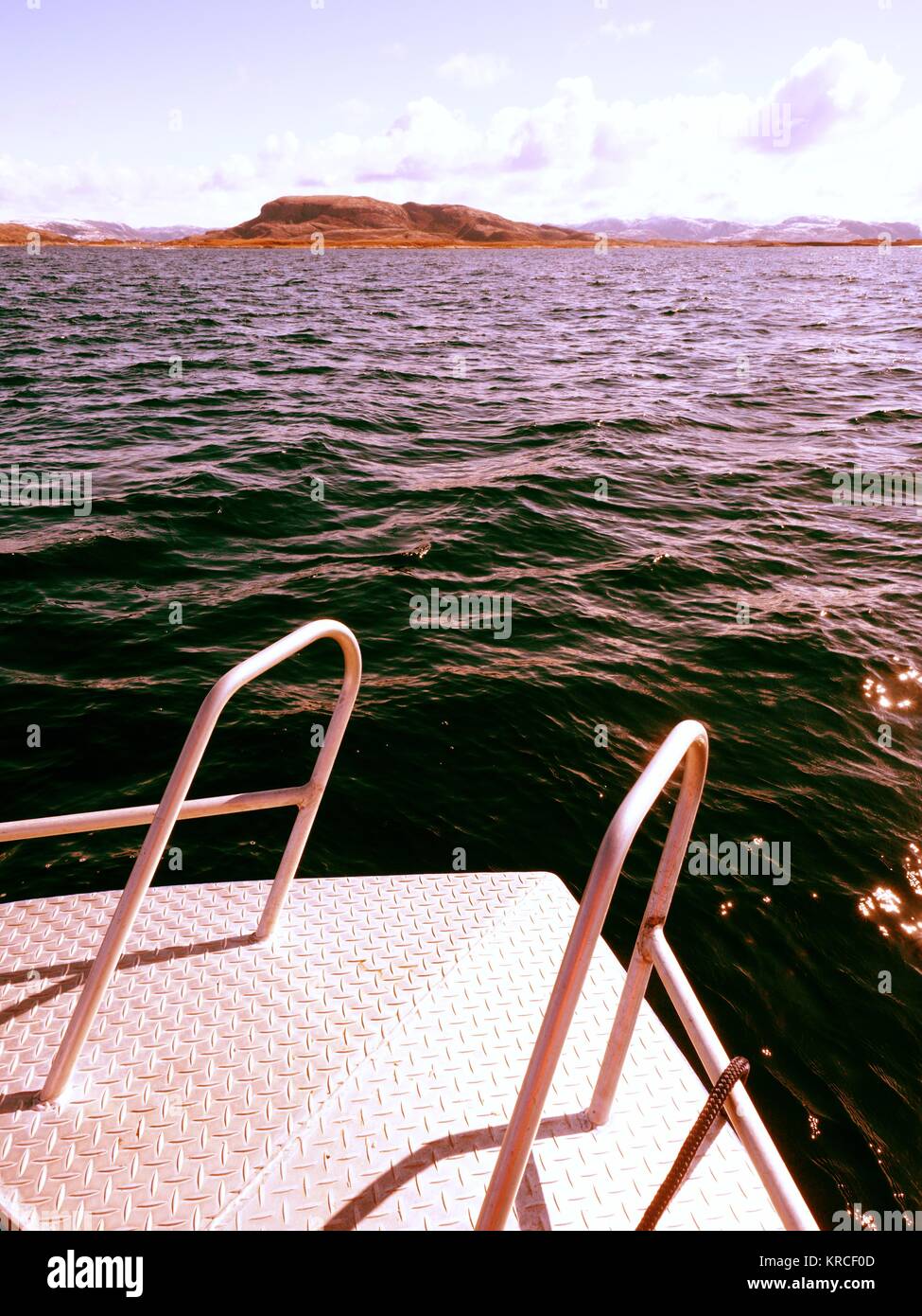 Edge of boat deck and water and horizon hi-res stock photography and ...