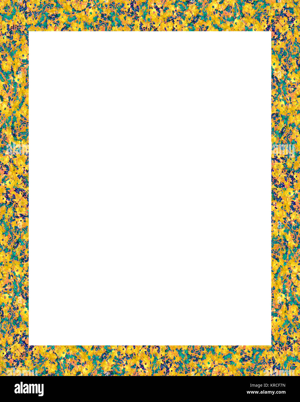 White Frame with Decorated Borders Stock Photo - Alamy