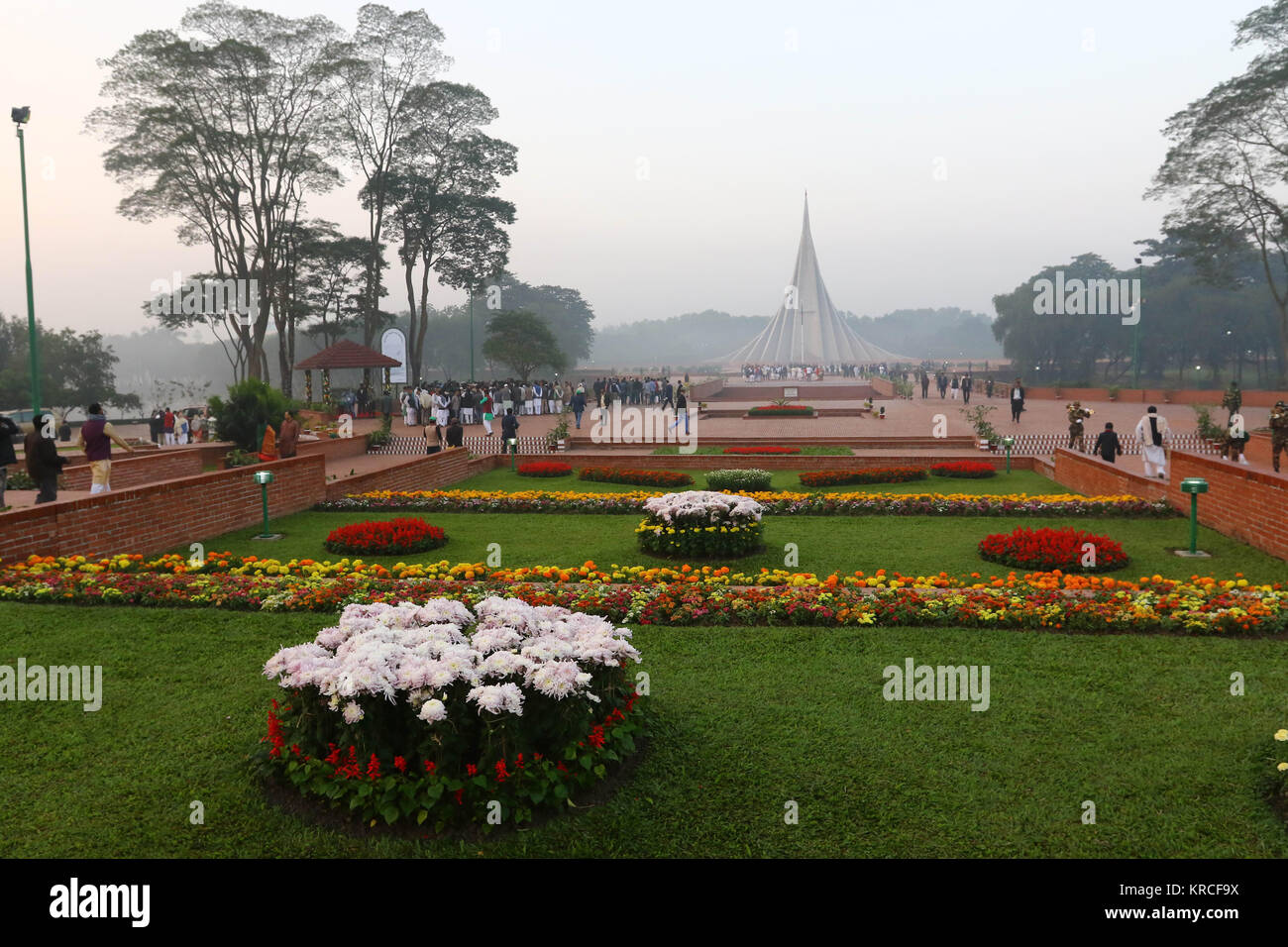 Bangladeshi people throng National Mausoleum in Savar, on the outskirts ...
