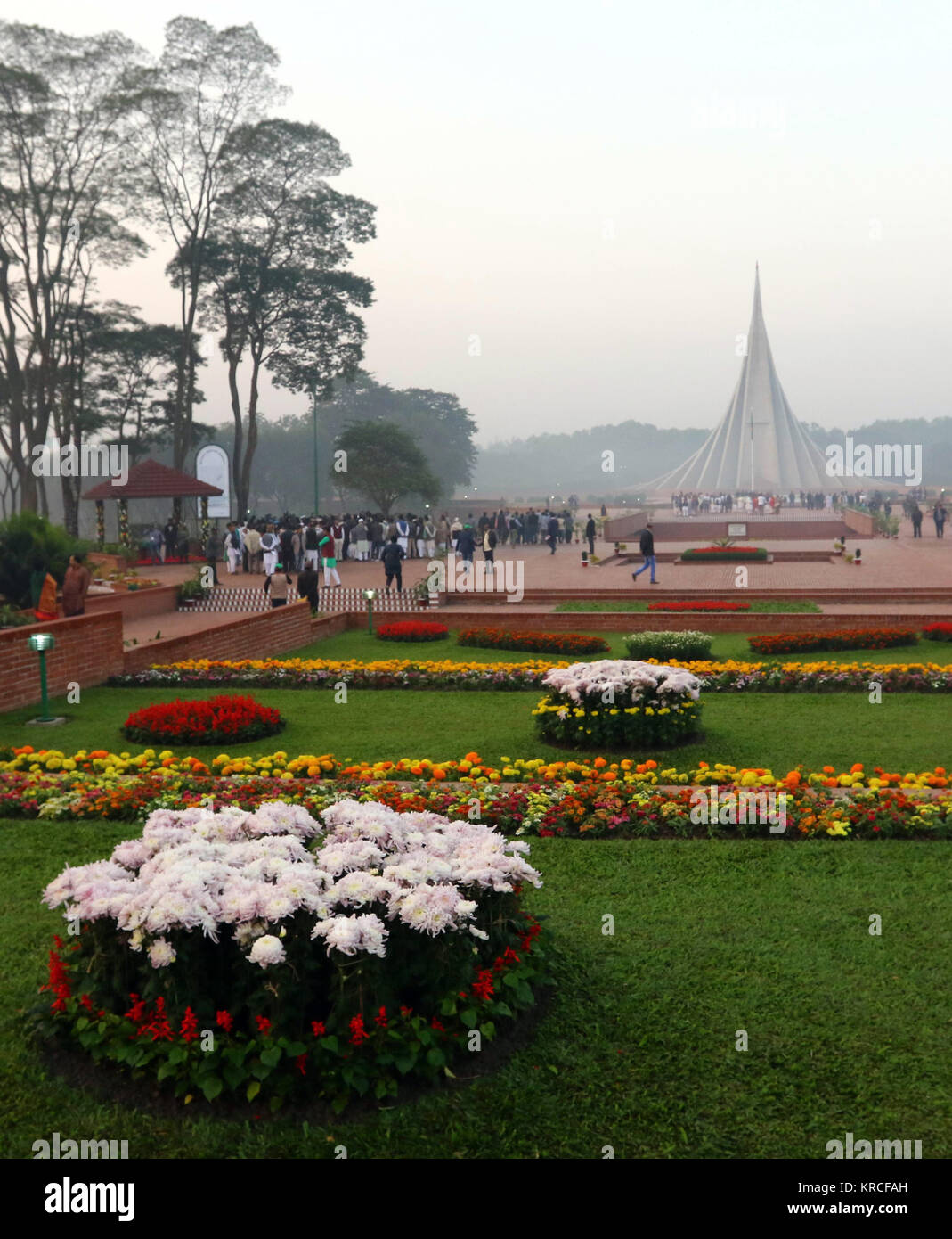Bangladeshi people throng National Mausoleum in Savar, on the outskirts ...