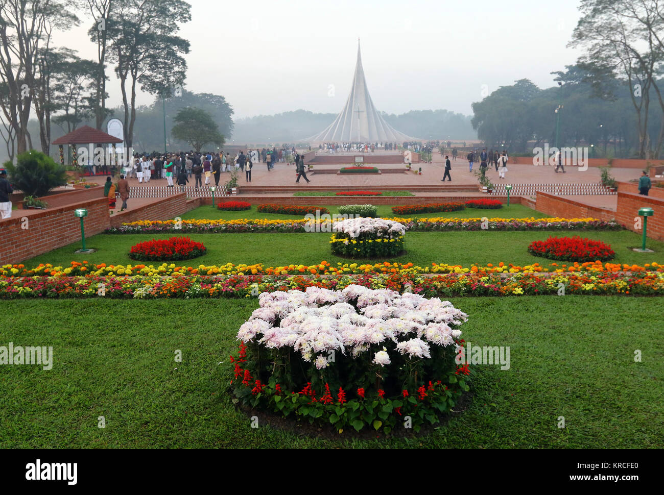 Bangladeshi people throng National Mausoleum in Savar, on the outskirts ...