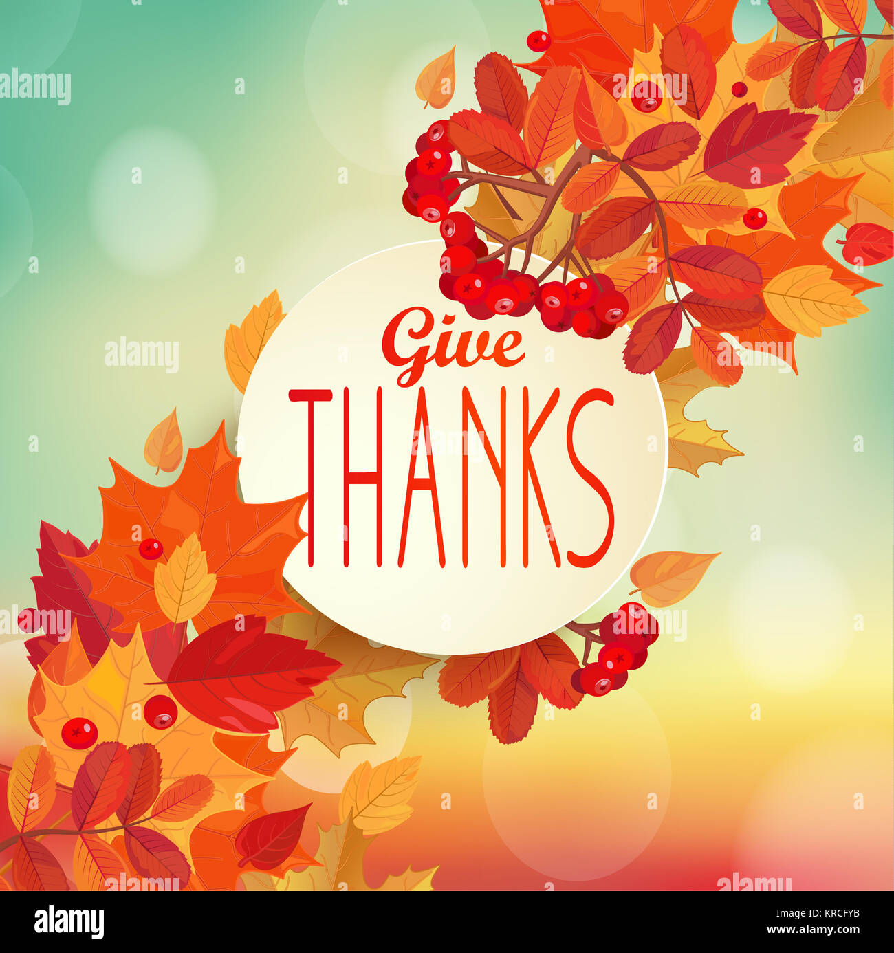 Give thanks - autumn background Stock Photo - Alamy