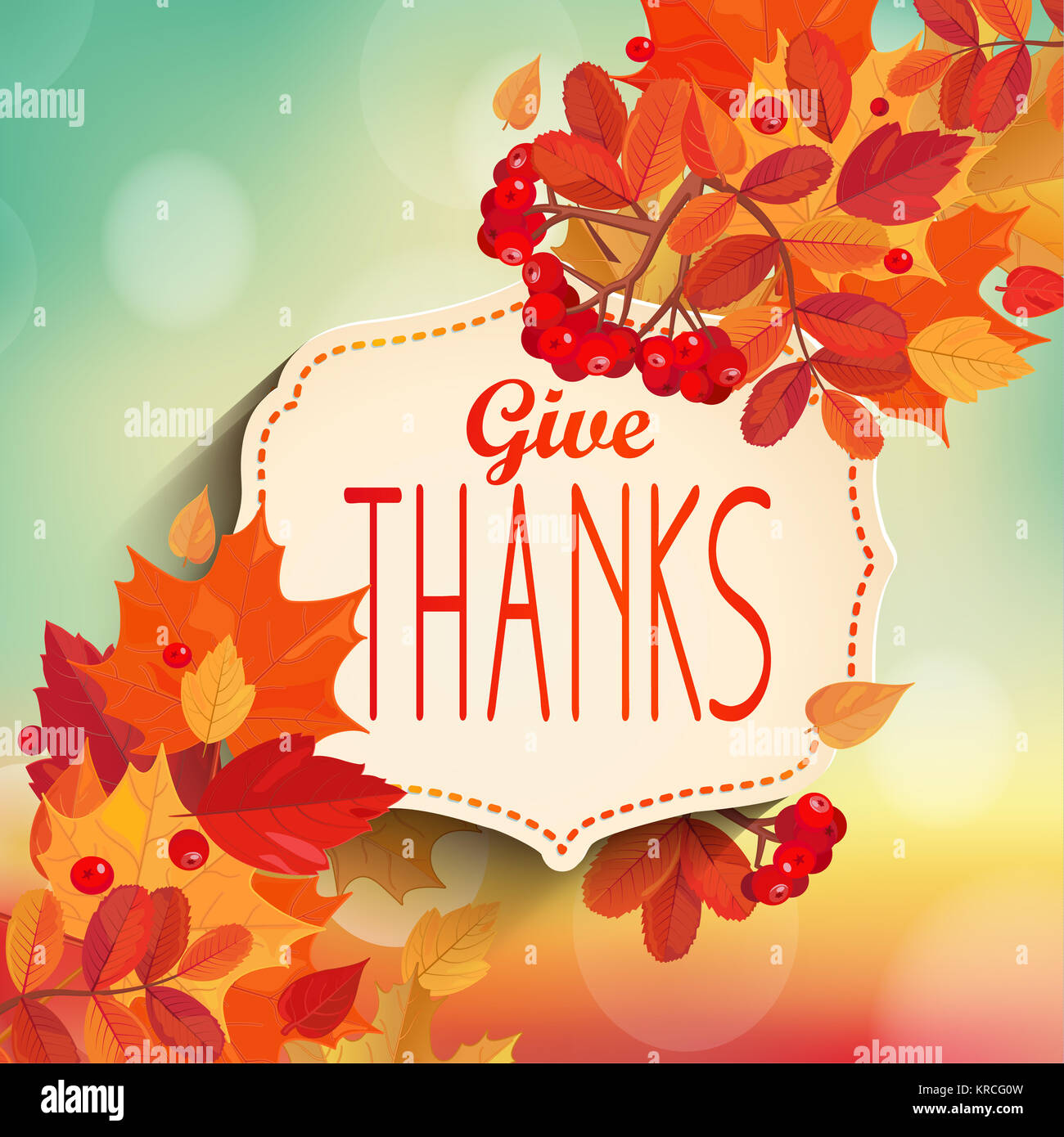 Give thanks, autumn background Stock Photo - Alamy