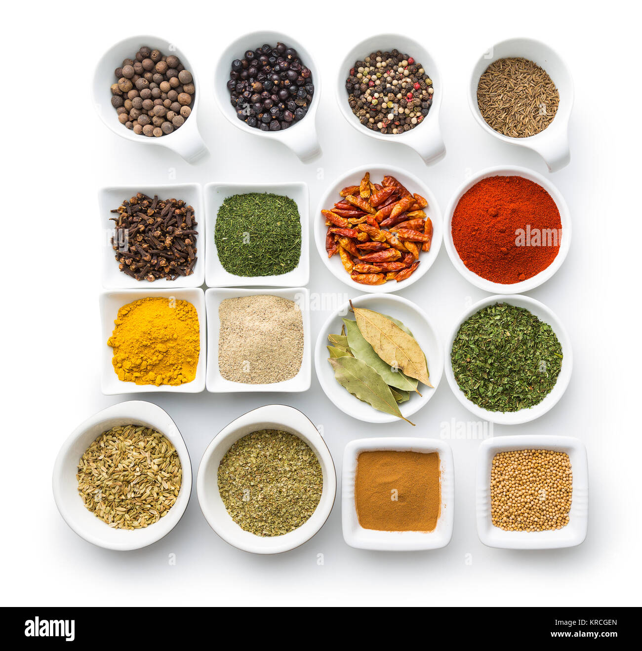 Various dried herbs and spices Stock Photo - Alamy