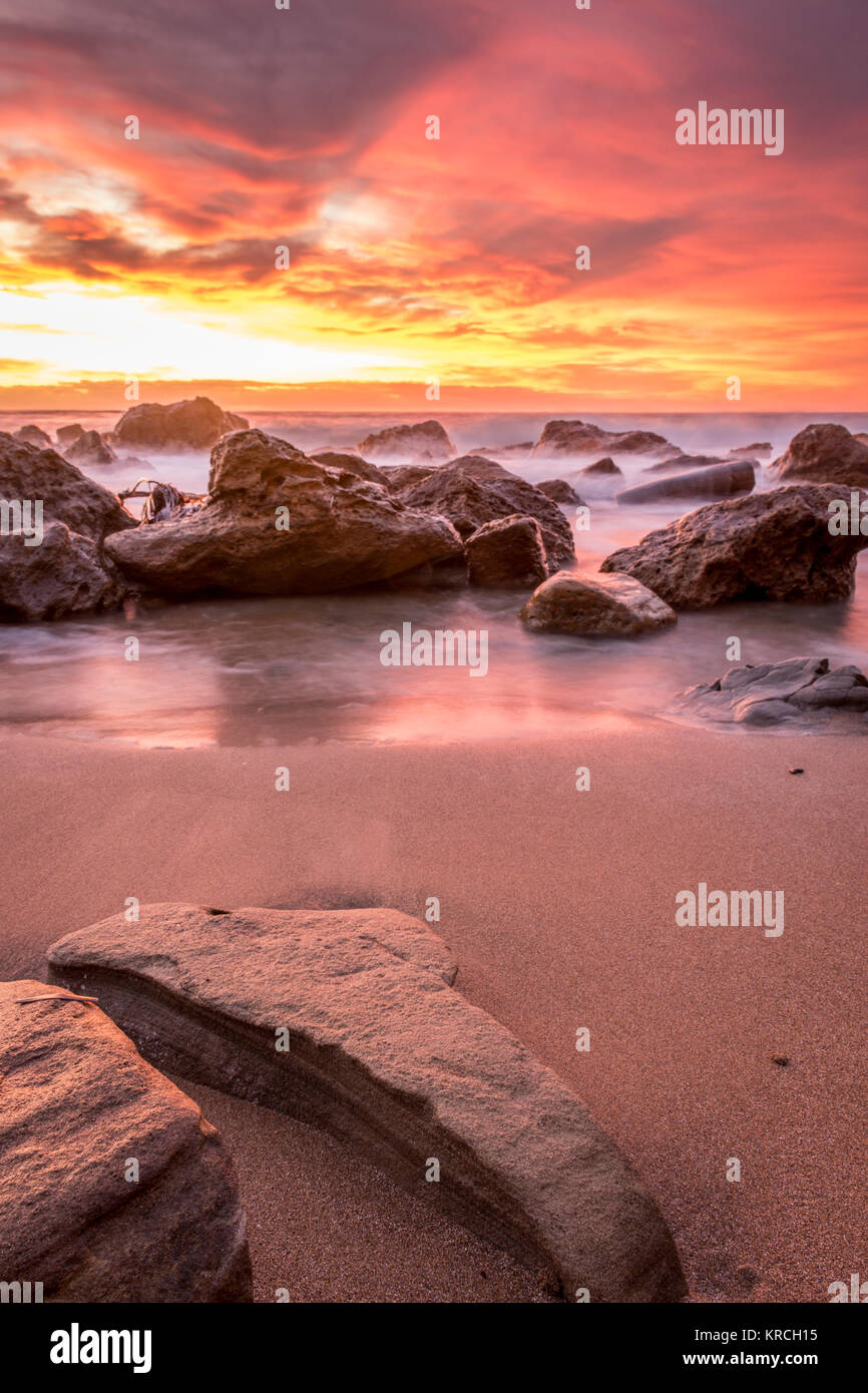 Seascape and sunset amazing colors Stock Photo - Alamy