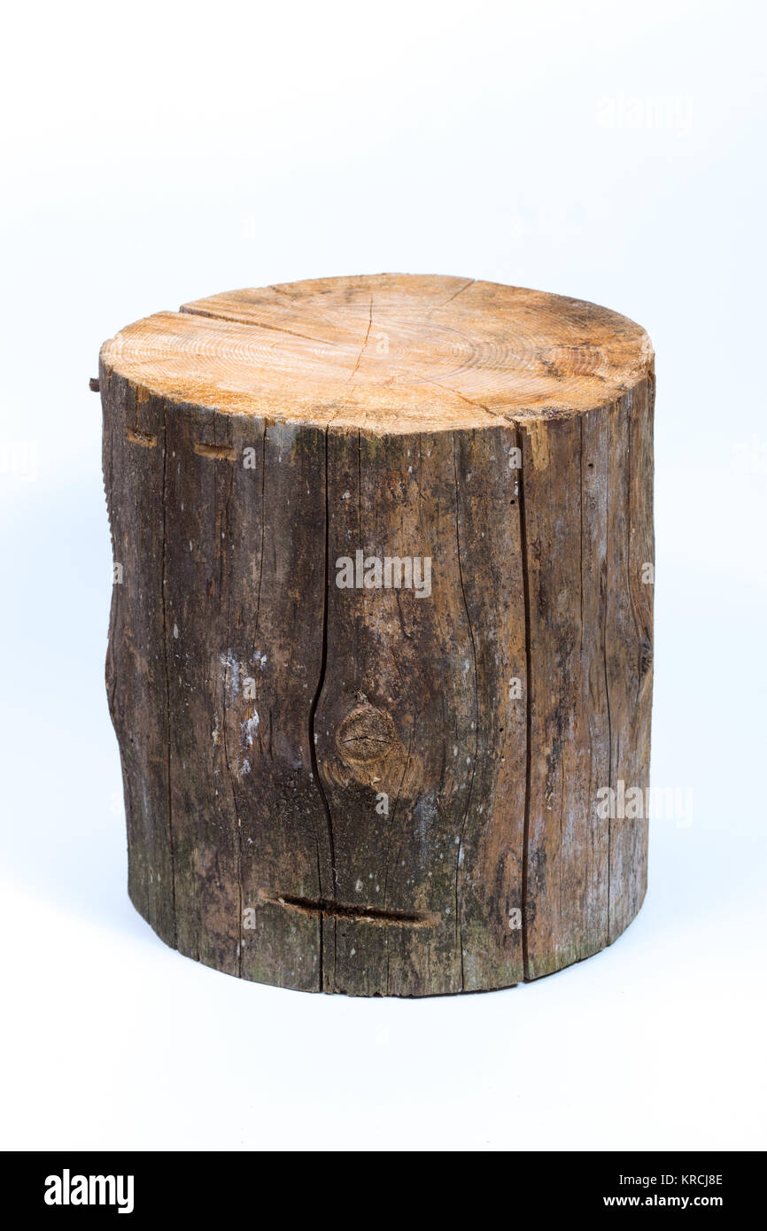 log isolated on a white background Stock Photo - Alamy