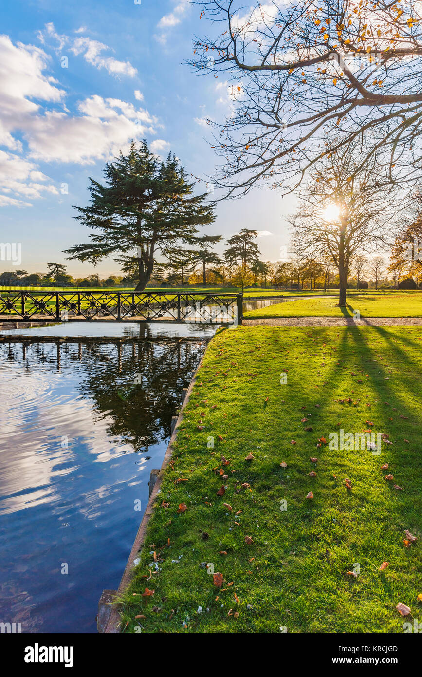 British countryside view of stream and nature in autum Stock Photo - Alamy