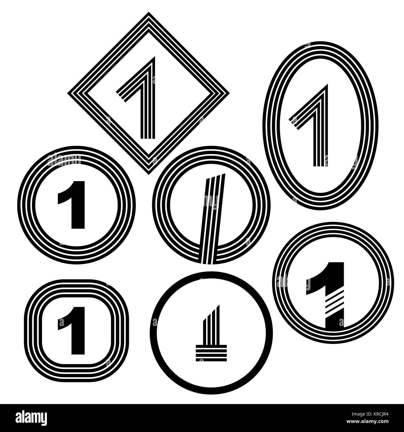 Set of number Cut Out Stock Images & Pictures - Alamy