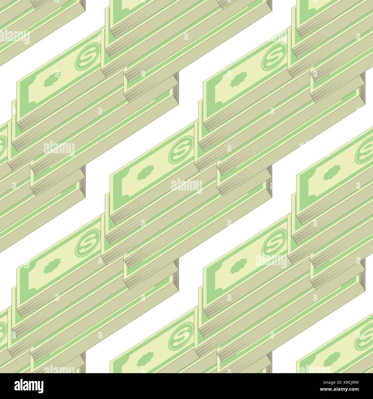 Set of Paper Dollars Seamless Pattern Stock Photo - Alamy
