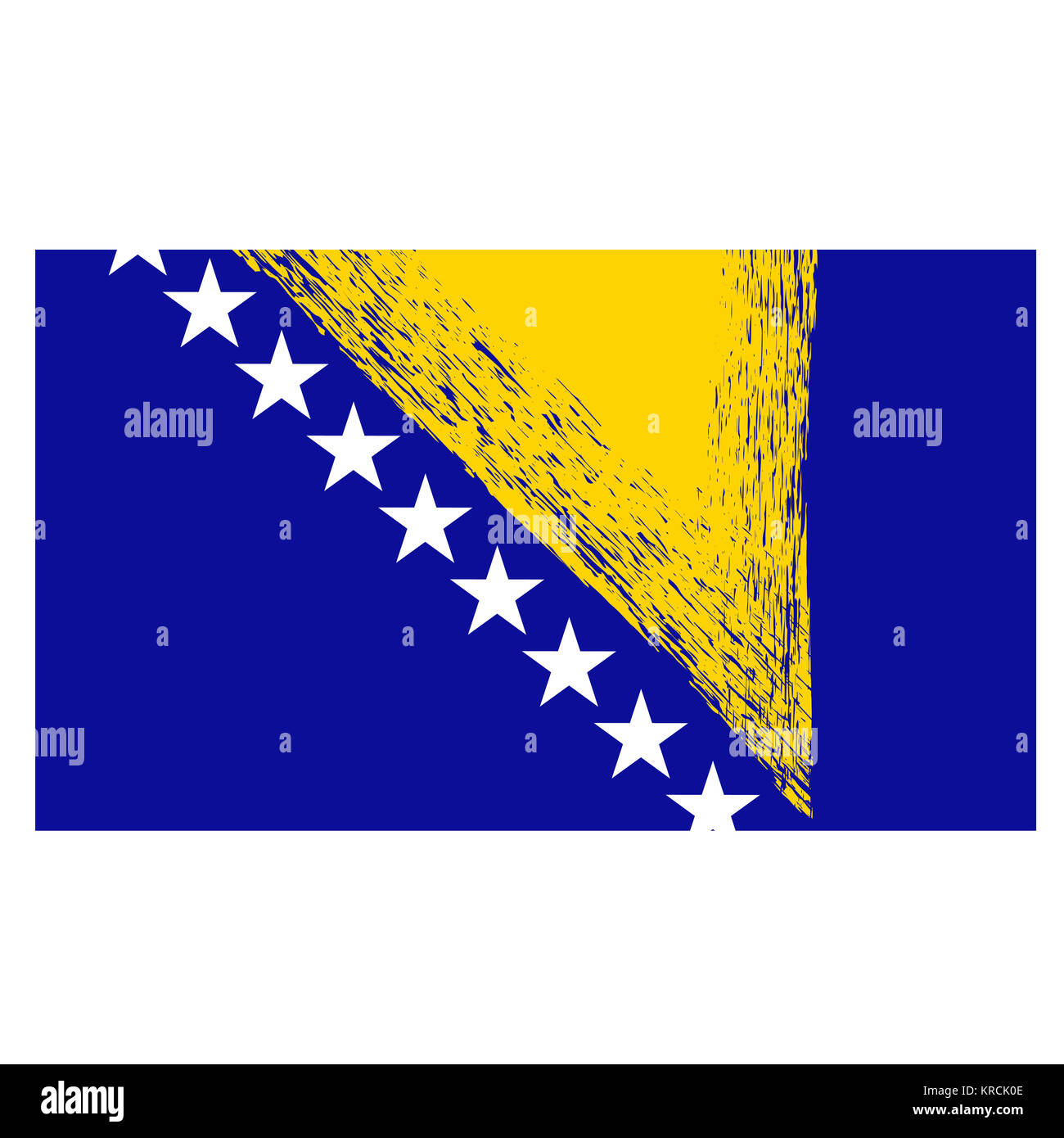 Bosnia and Herzegovina Flag Isolated Stock Photo - Alamy