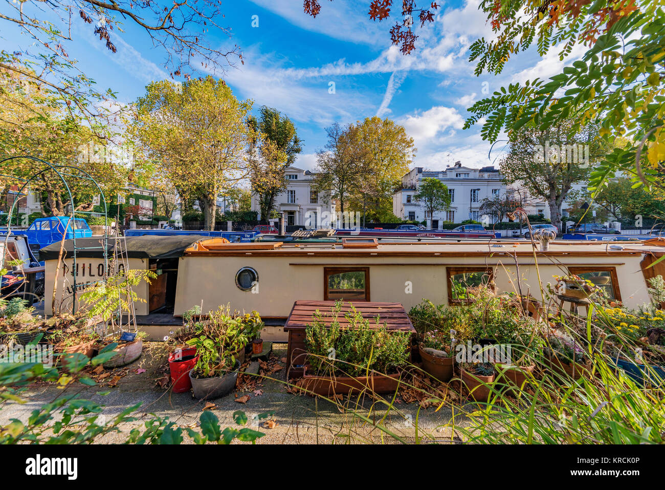 LONDON, UNITED KINGDOM - OCTOBER 30: View of boats and nature in the ...