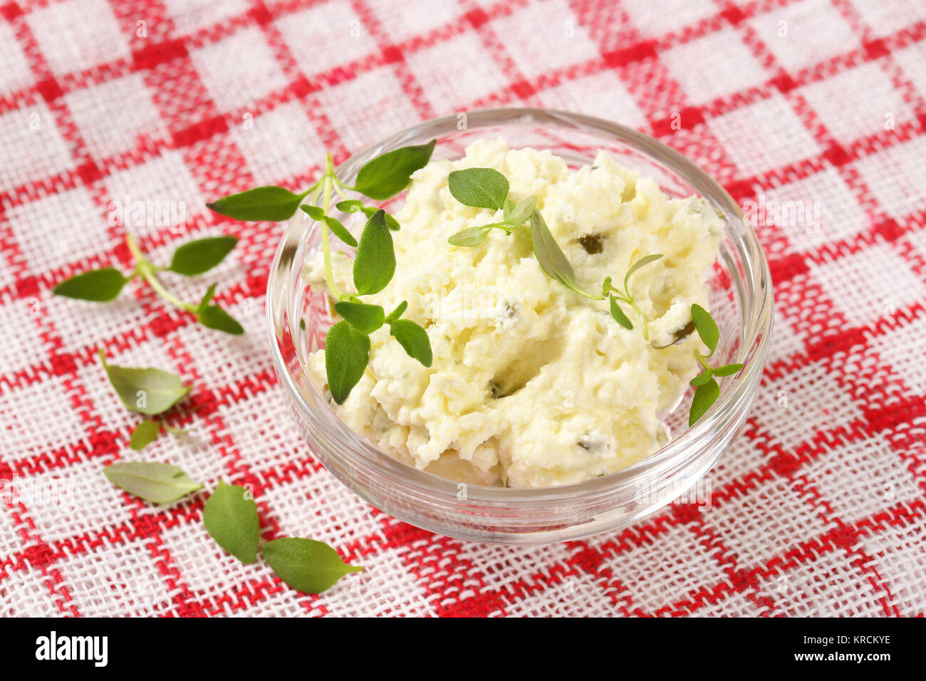 Homemade cottage cheese spread Stock Photo - Alamy