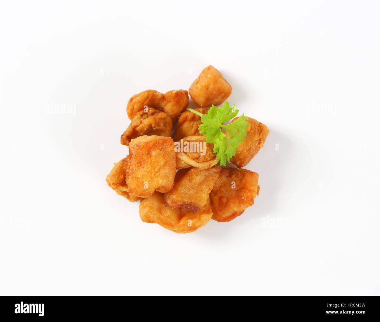 Fried pieces of pork rind and fat Stock Photo - Alamy