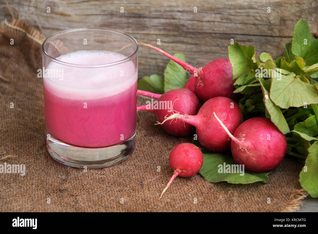 Fresh radish smoothy juice Stock Photo - Alamy