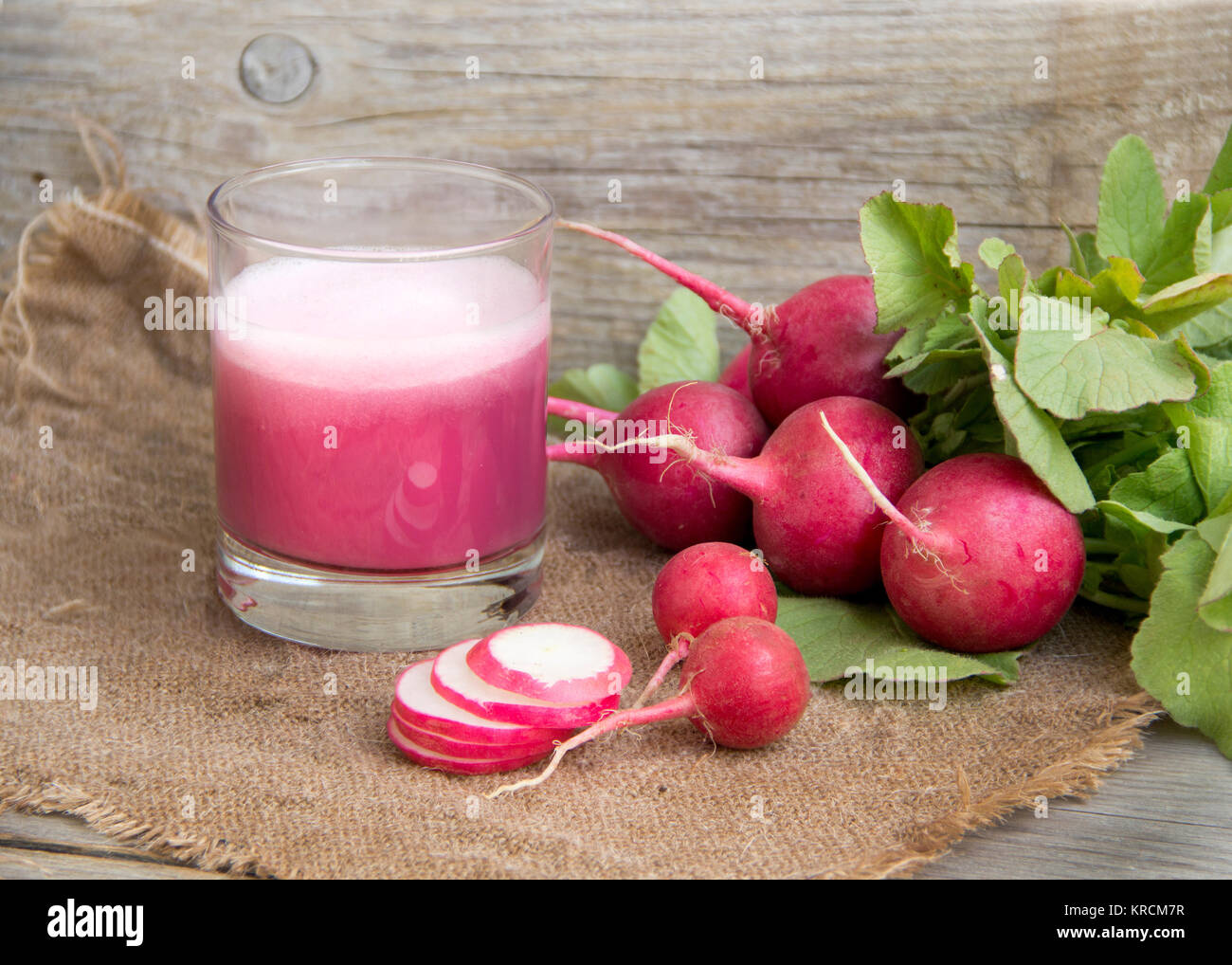 Fresh radish smoothy juice Stock Photo - Alamy