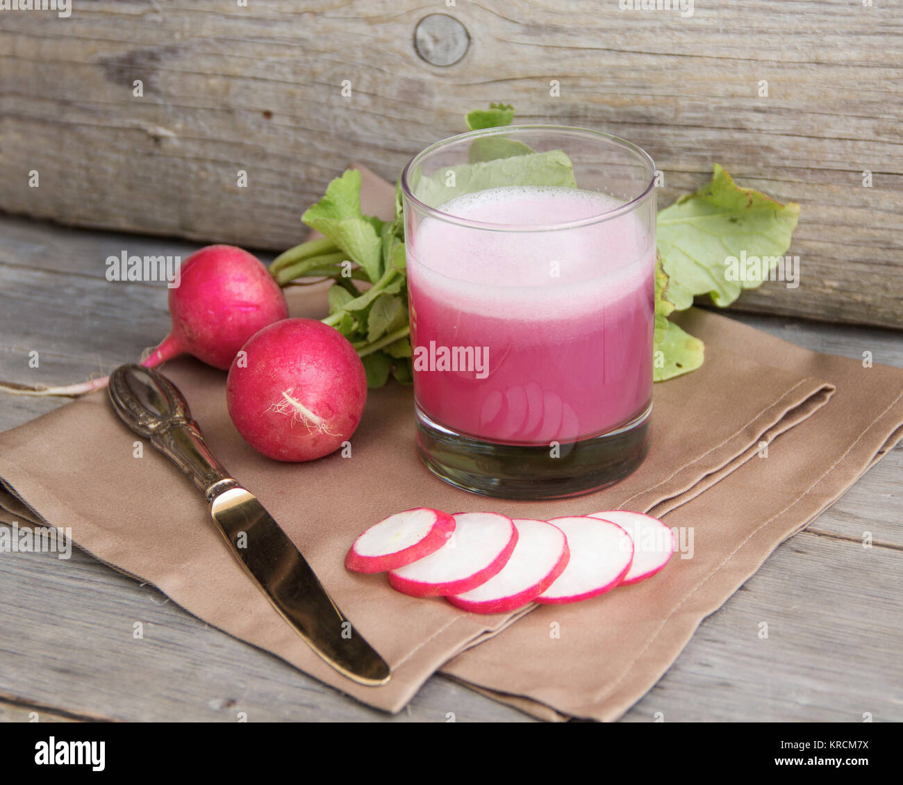Fresh radish smoothy juice Stock Photo - Alamy