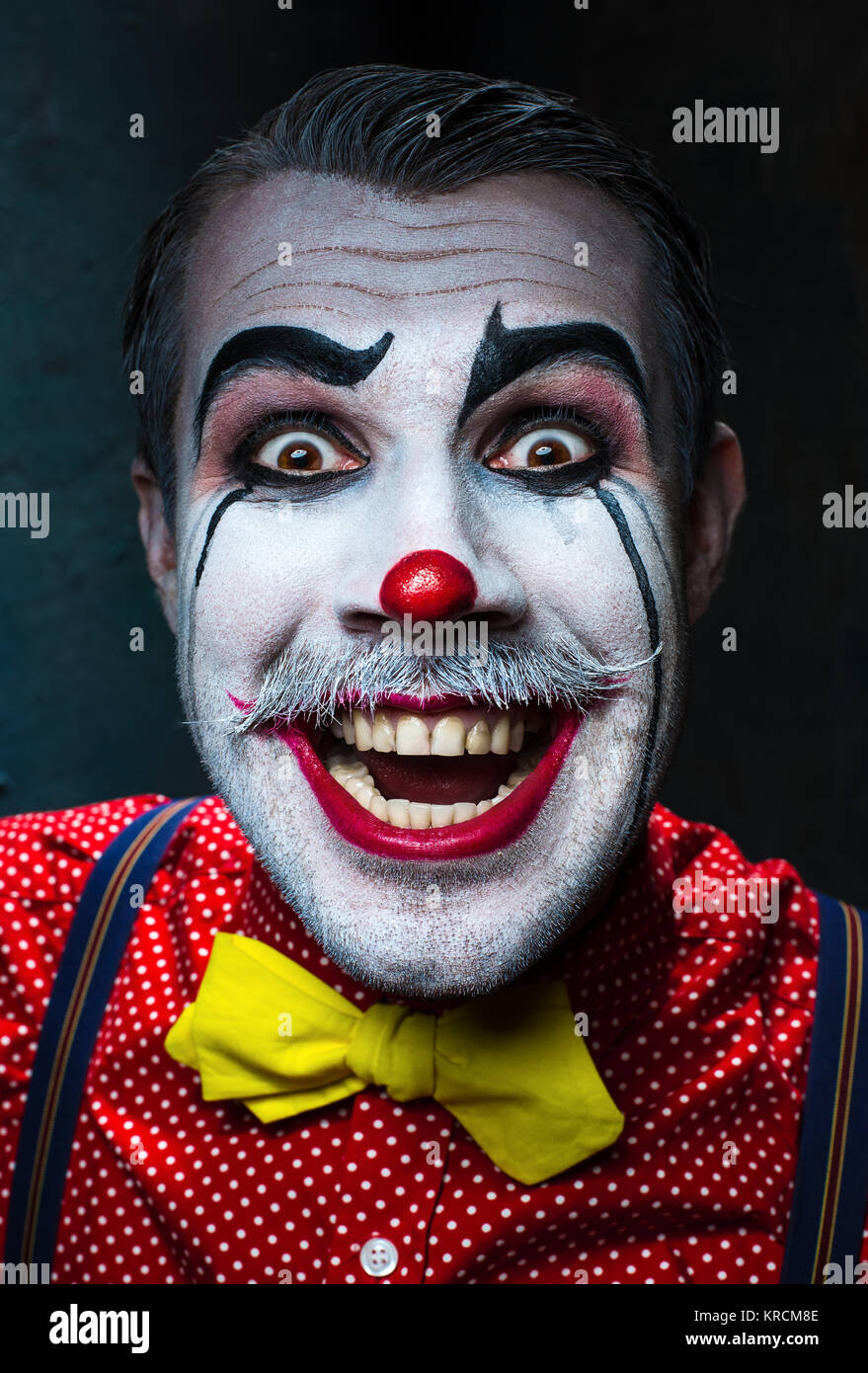 Terrible crazy clown and Halloween theme Stock Photo - Alamy