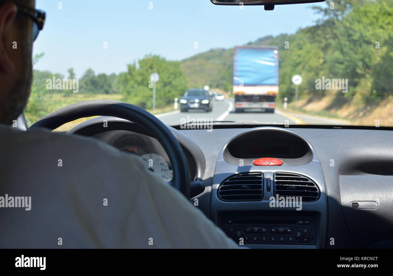 Inside car traffic jam on hi-res stock photography and images - Alamy