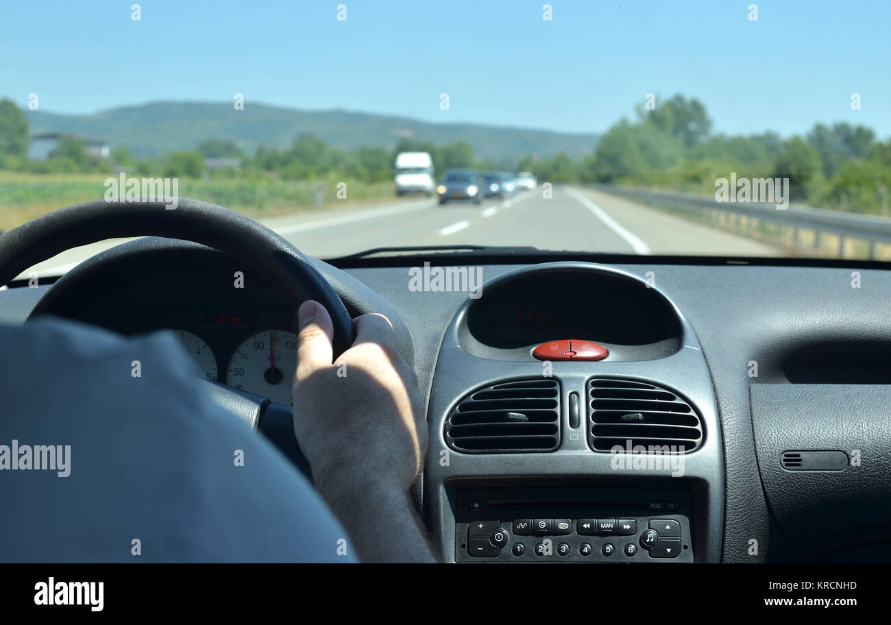 Inside car traffic jam on hi-res stock photography and images - Alamy