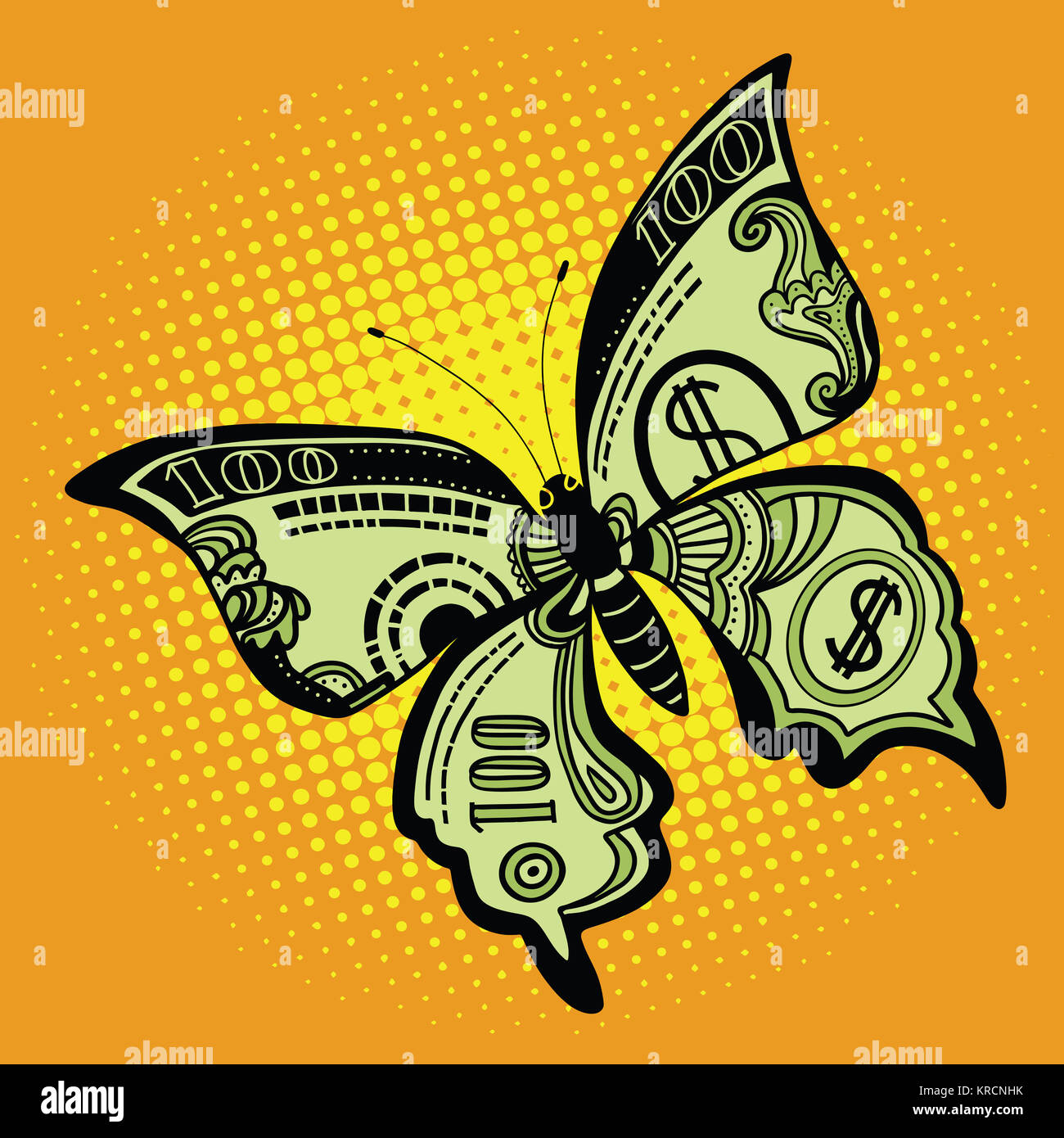 Butterfly dollar bill Stock Photo - Alamy
