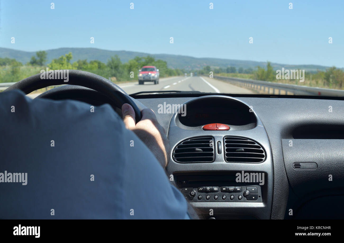Blurred view from front car hi-res stock photography and images - Alamy
