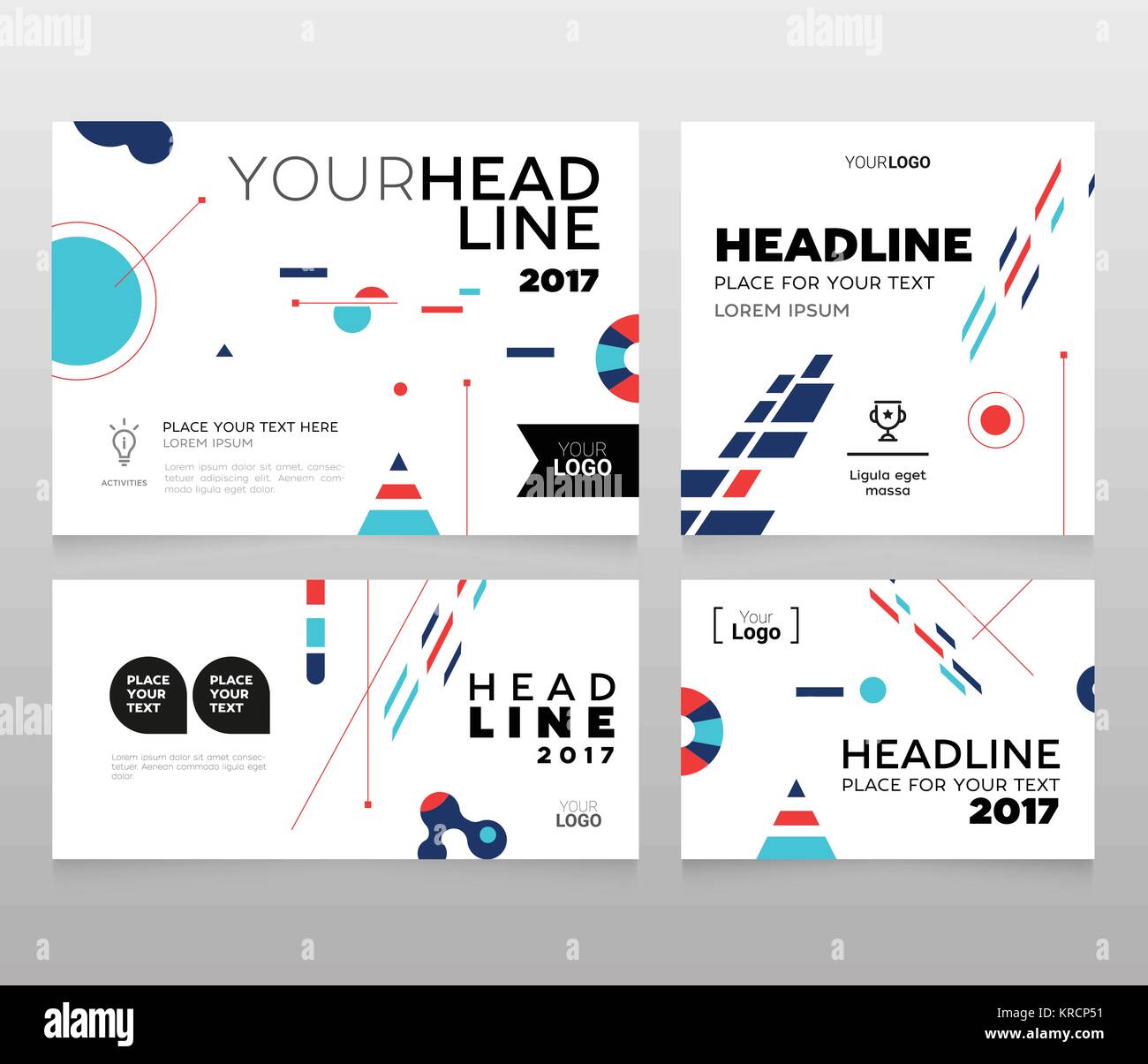 Headline banner - modern vector set of abstract images Stock Vector ...