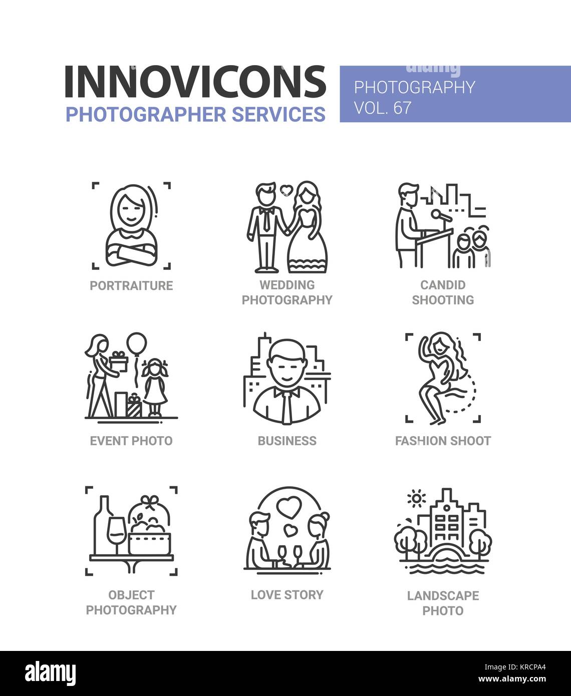 Business services line icons Cut Out Stock Images & Pictures - Alamy