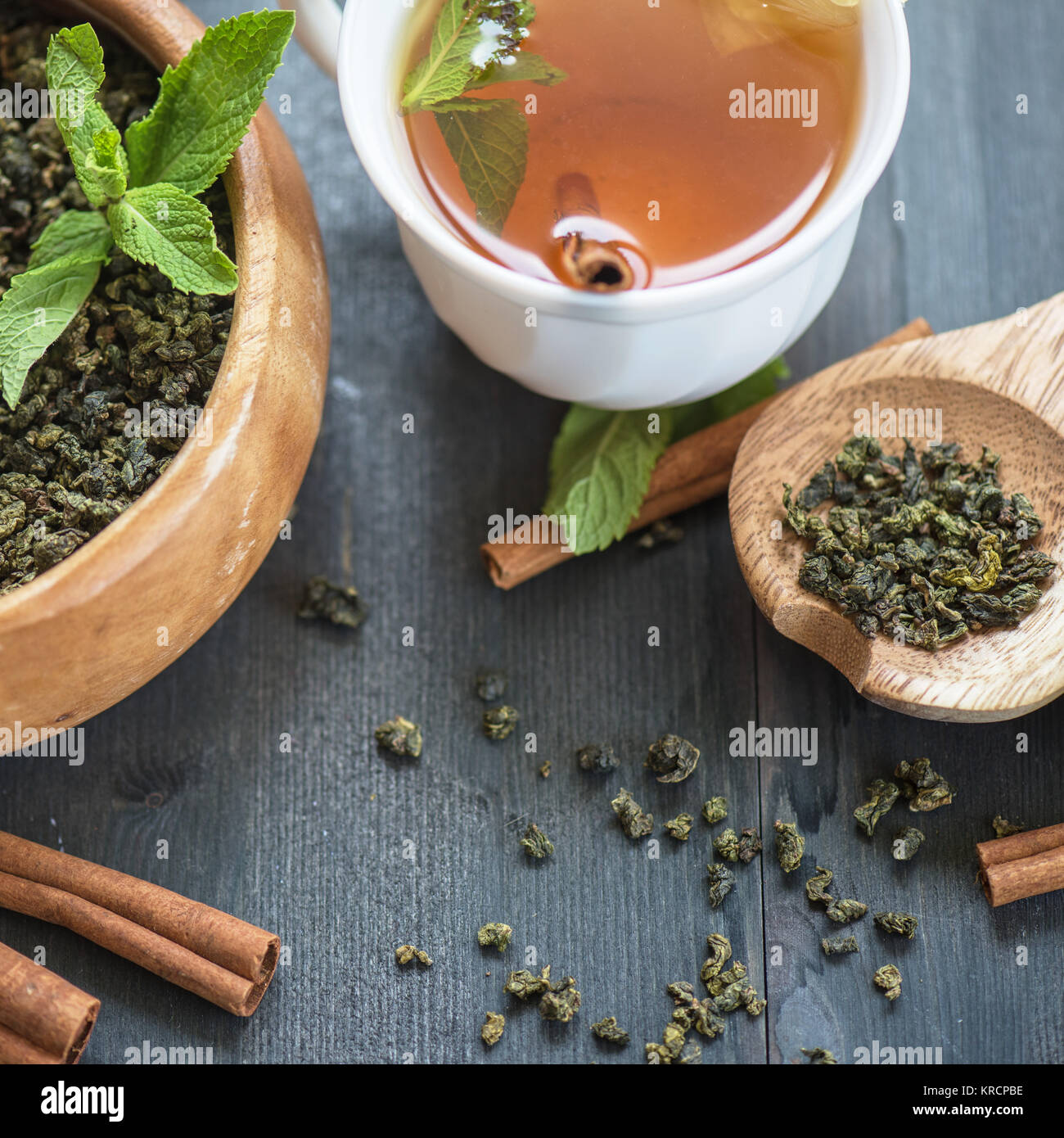 tea composition closeup Stock Photo - Alamy
