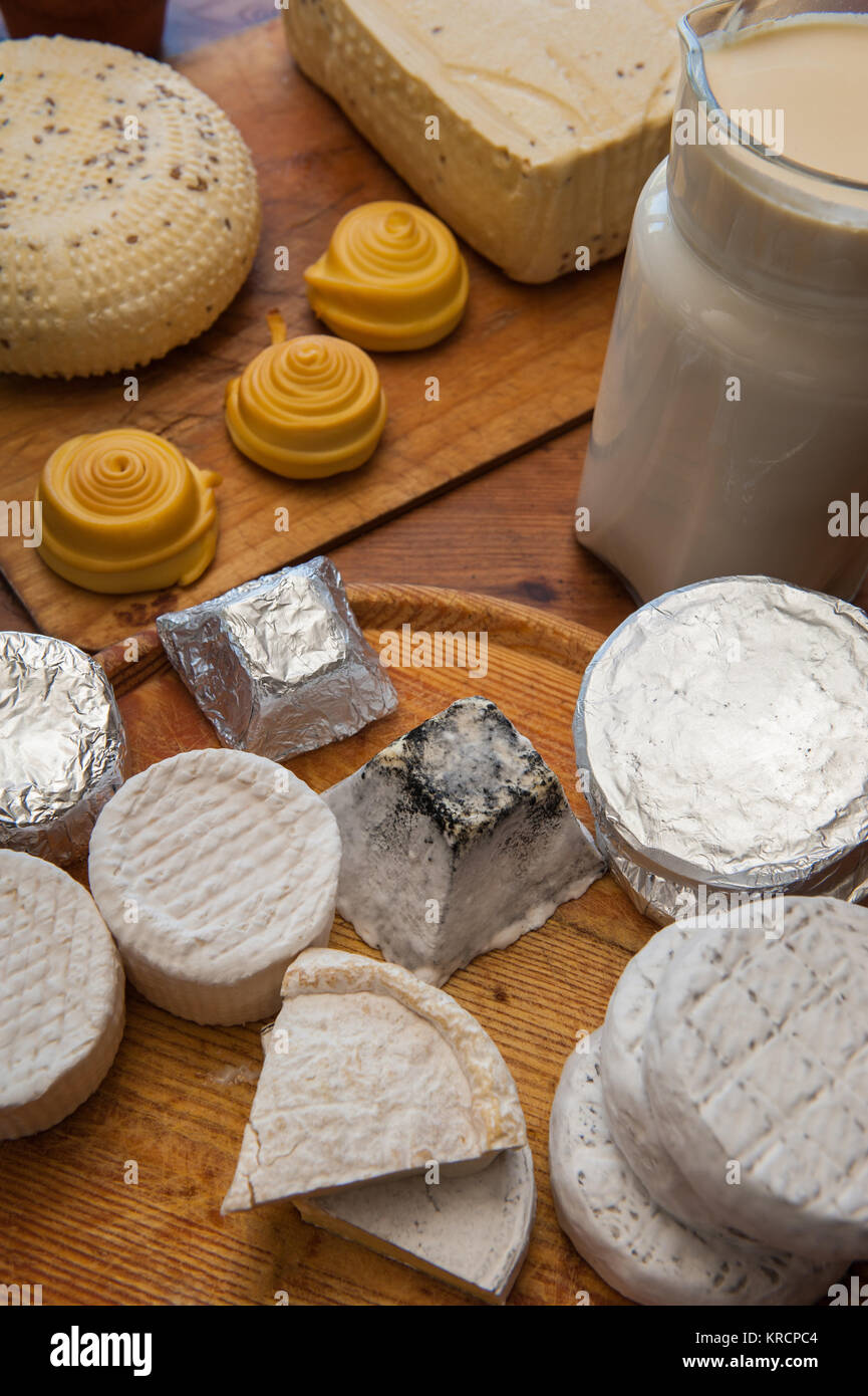 Set of different cheese Stock Photo - Alamy