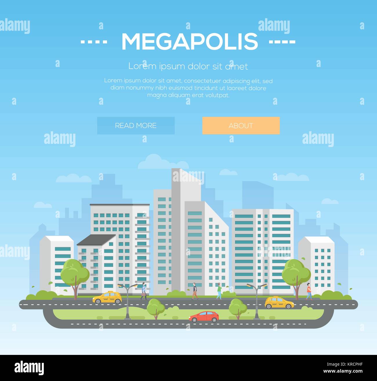 Megapolis - modern vector illustration Stock Vector Image & Art - Alamy
