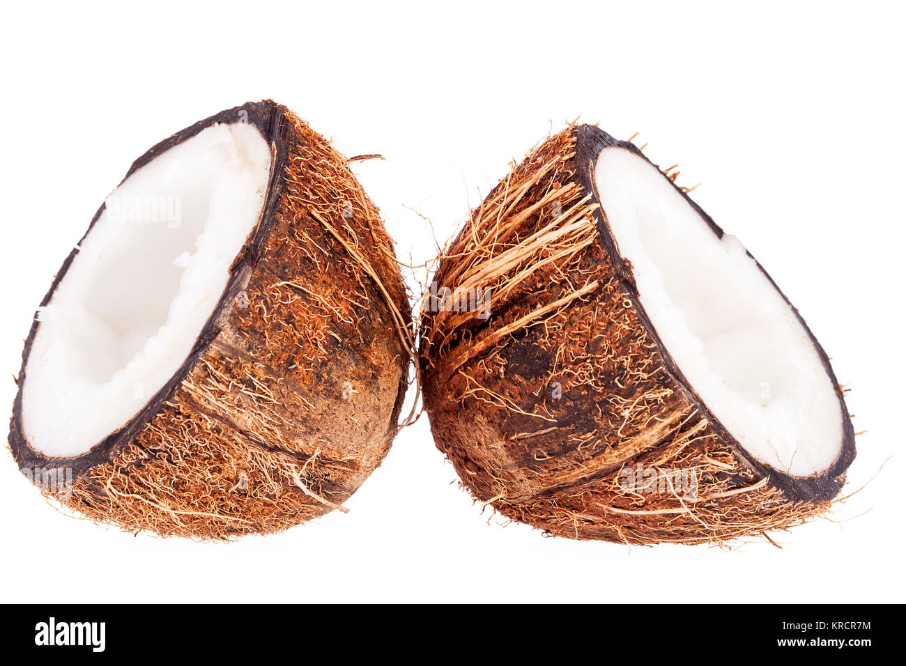 Fruits of coconut isolated on white background Stock Photo - Alamy