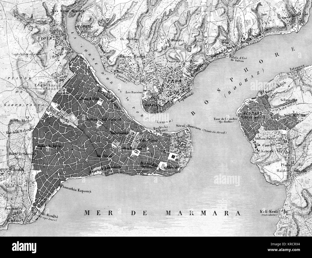 Constantinople map hi-res stock photography and images - Alamy
