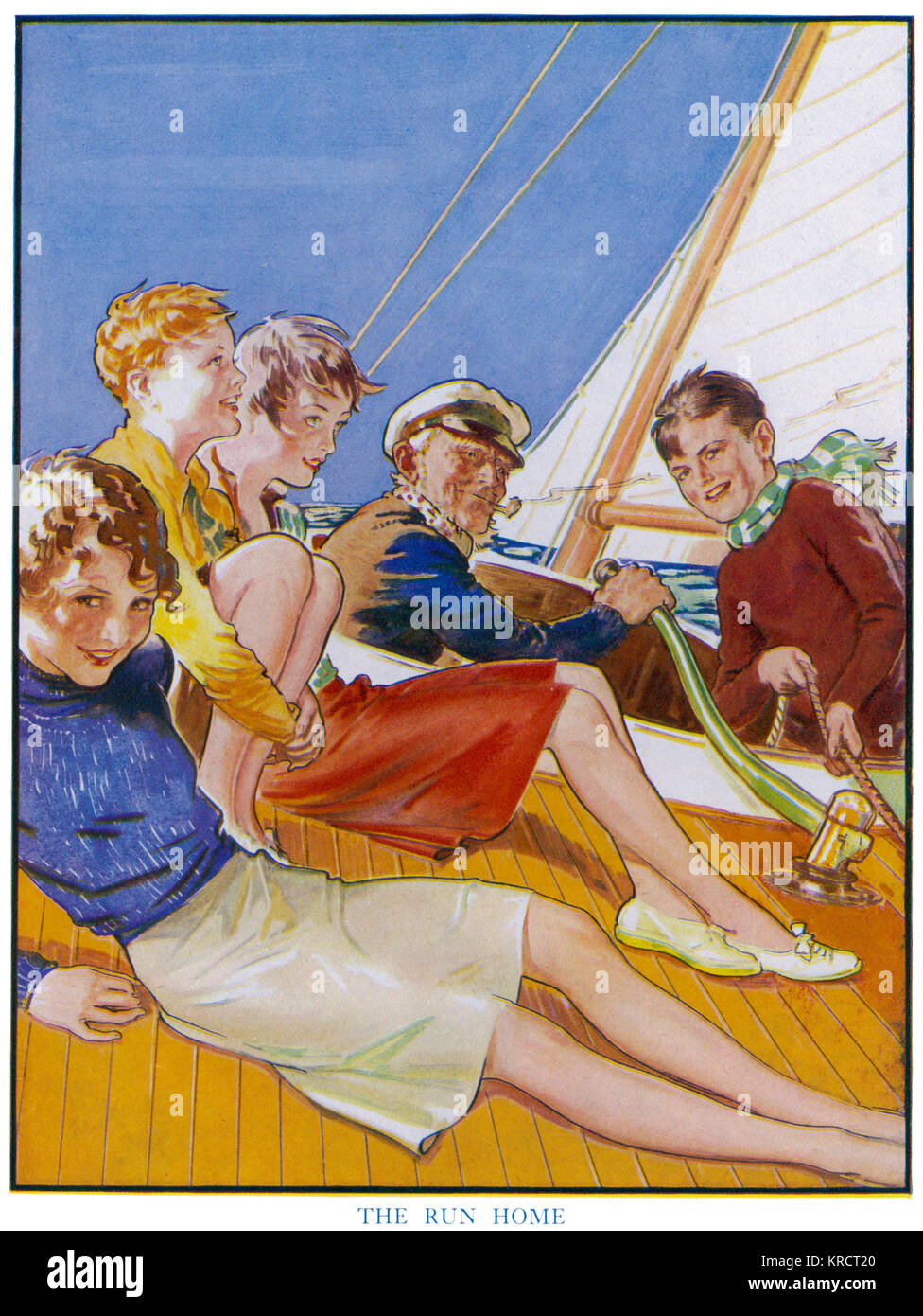 Children sailing boat hi-res stock photography and images - Alamy