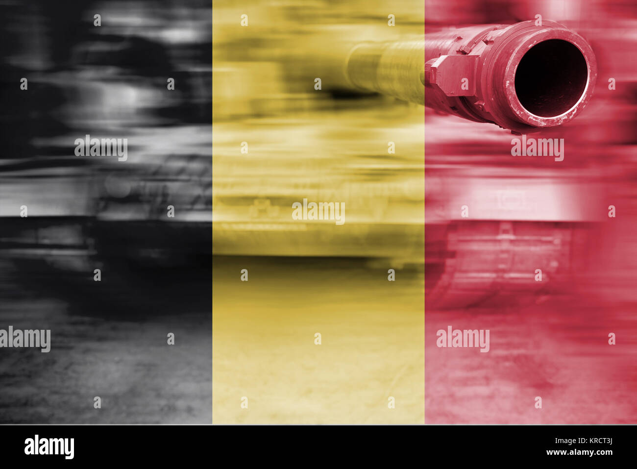 military strength theme, motion blur tank with Belgium flag Stock Photo ...