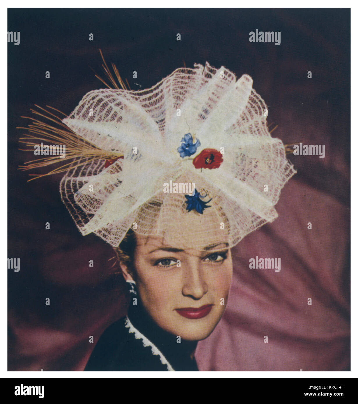 Hat decorated with flowers hi-res stock photography and images - Alamy
