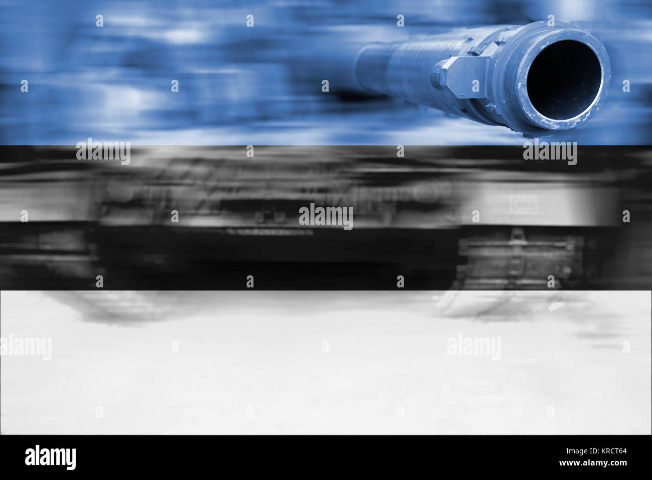 military strength theme, motion blur tank with Estonia flag Stock Photo ...
